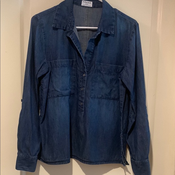 Frame Denim | Tops | Frame Denim Classic Blue Shirt | Poshmark